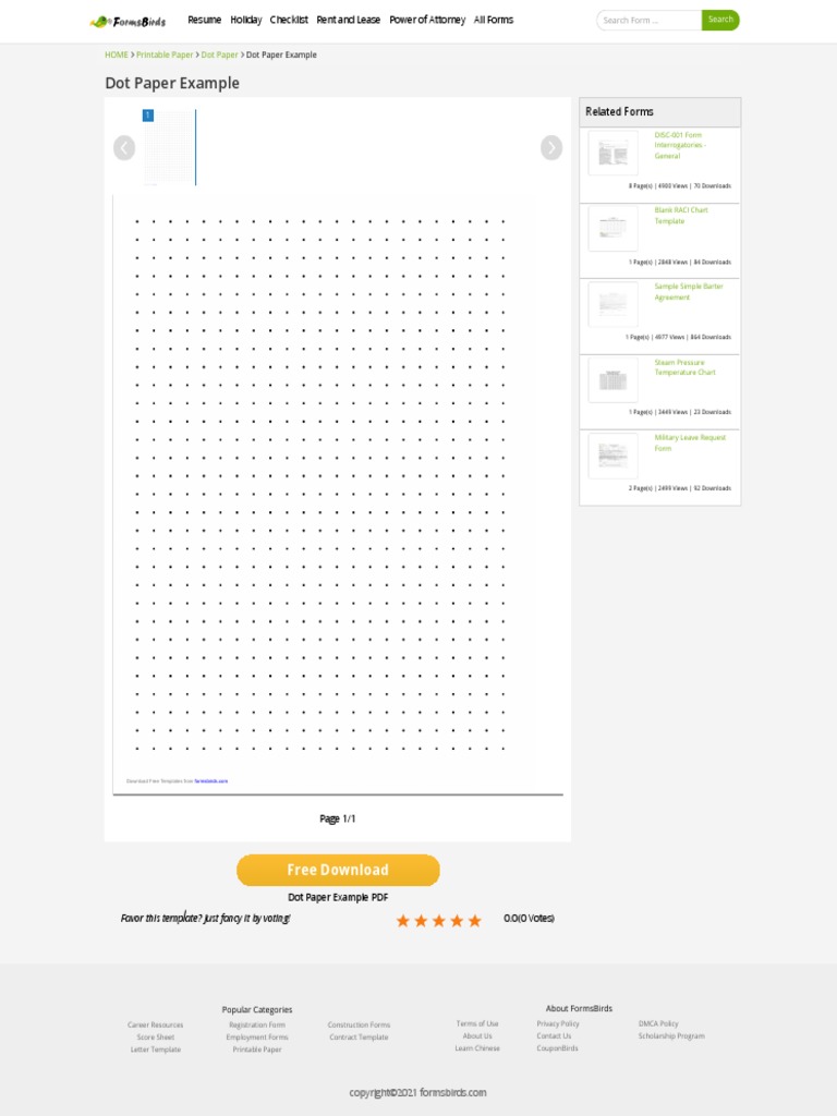 Dot Paper Example | PDF