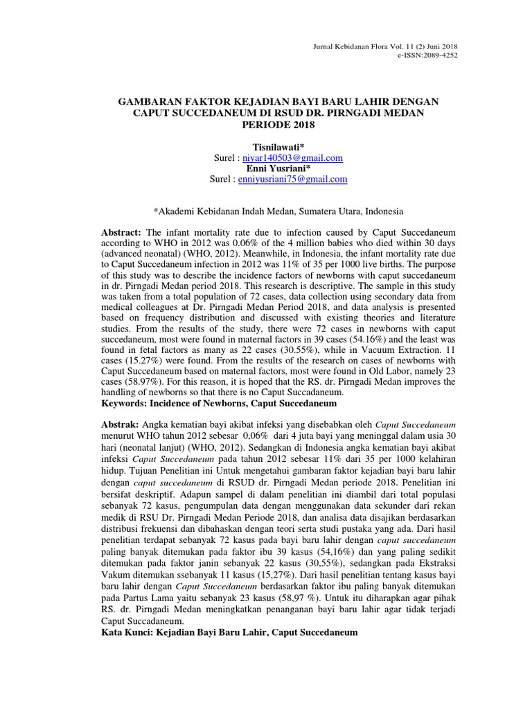 Bayi DG Caput Sucsedanum | PDF | Infant Mortality | Epidemiology