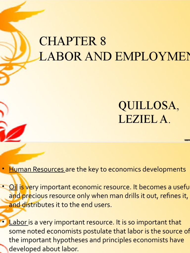 Chapter 8 - Labor and Employment | PDF | Labour Economics | Supply And ...