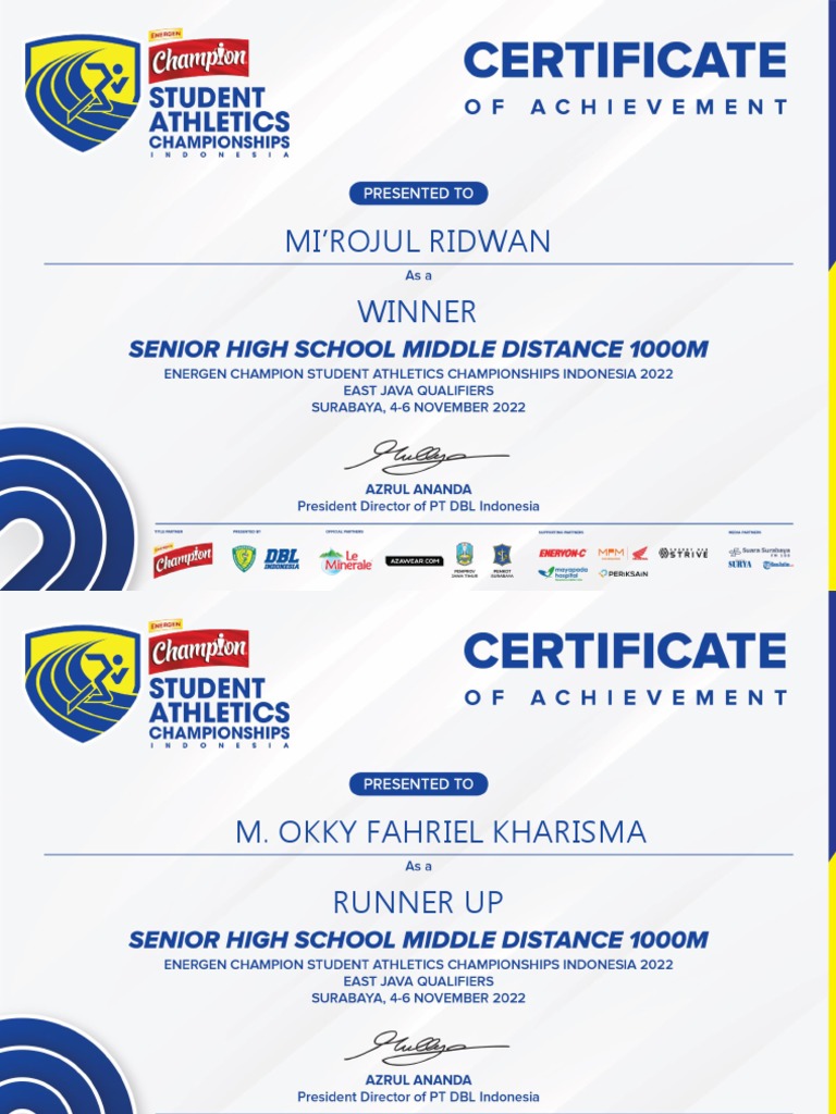 Sertifikat Sac East Java | PDF