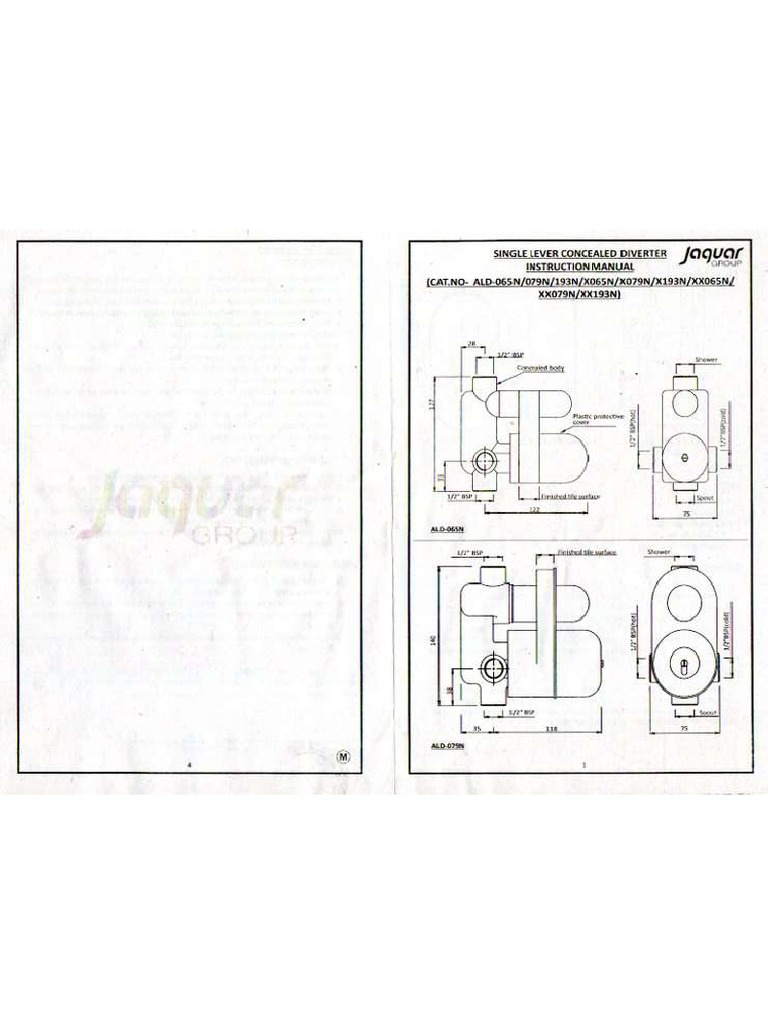 Jaquar Concealed Diverter IM | PDF