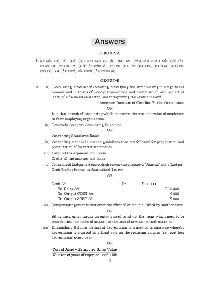 BoardPaper 2019 Solutions | PDF | Debits And Credits | Depreciation
