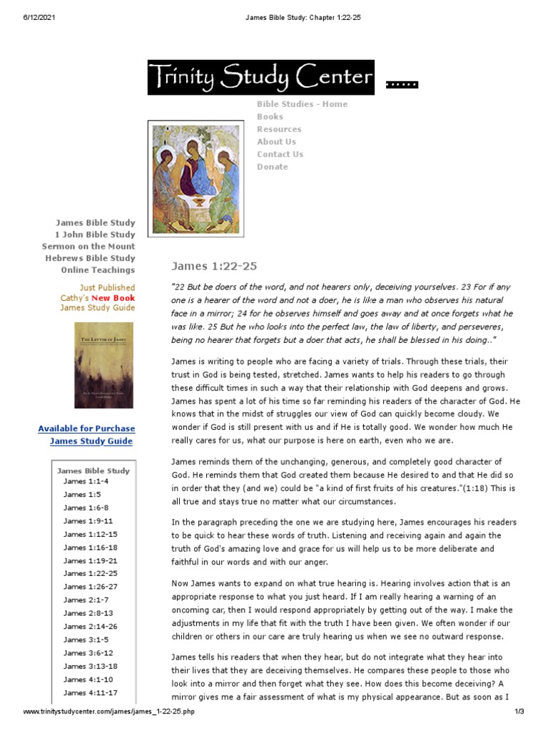 James Bible Study - Chapter 1 - 22-25 | PDF | God The Father | Truth