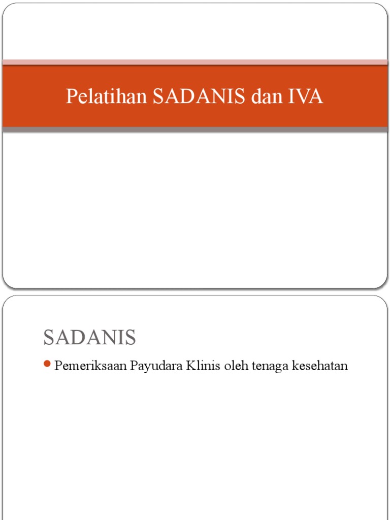 Pelatihan SADANIS & IVA untuk Deteksi Dini Kanker | PDF | Kesehatan Holistik | Sains & Matematika