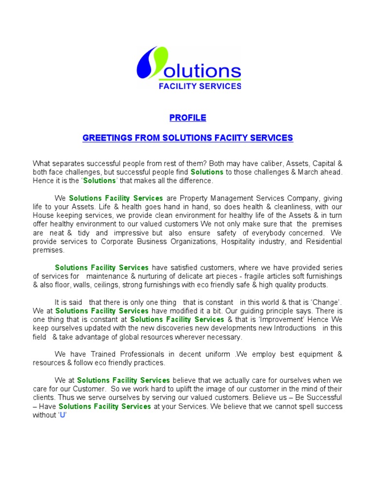 Comprehensive Housekeeping Services Proposal | PDF | Vacuum Cleaner ...