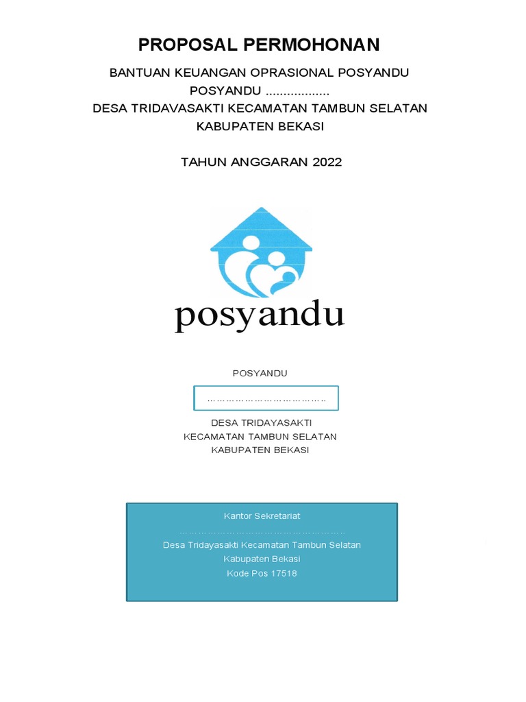 Draft Permohonan Posyandu Desa Tridayasakti | PDF