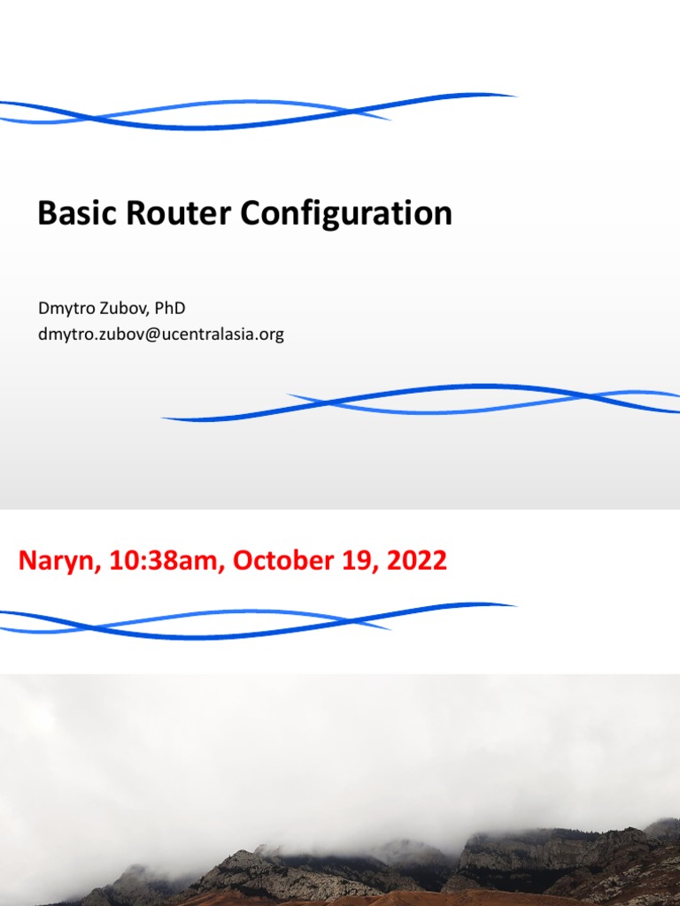 Basic Router Configuration Pdf Router Computing Ip Address