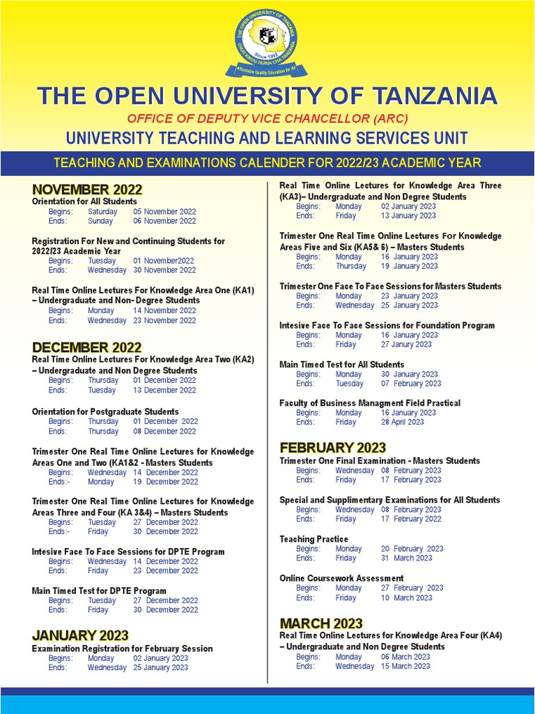Teaching Time Table-2022-23 | PDF | Academic Term | Academic Degree