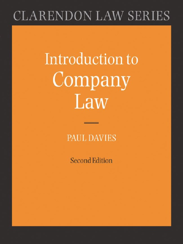 Introduction To Company Law (Paul P. Davies) | PDF | Stocks | Corporate Law
