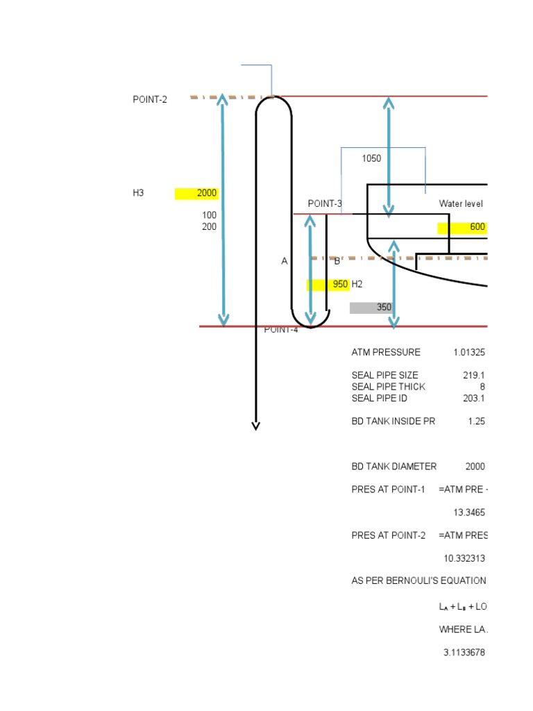 Design of Loop Seal For Flash Tank | PDF | Pressure | Classical Mechanics