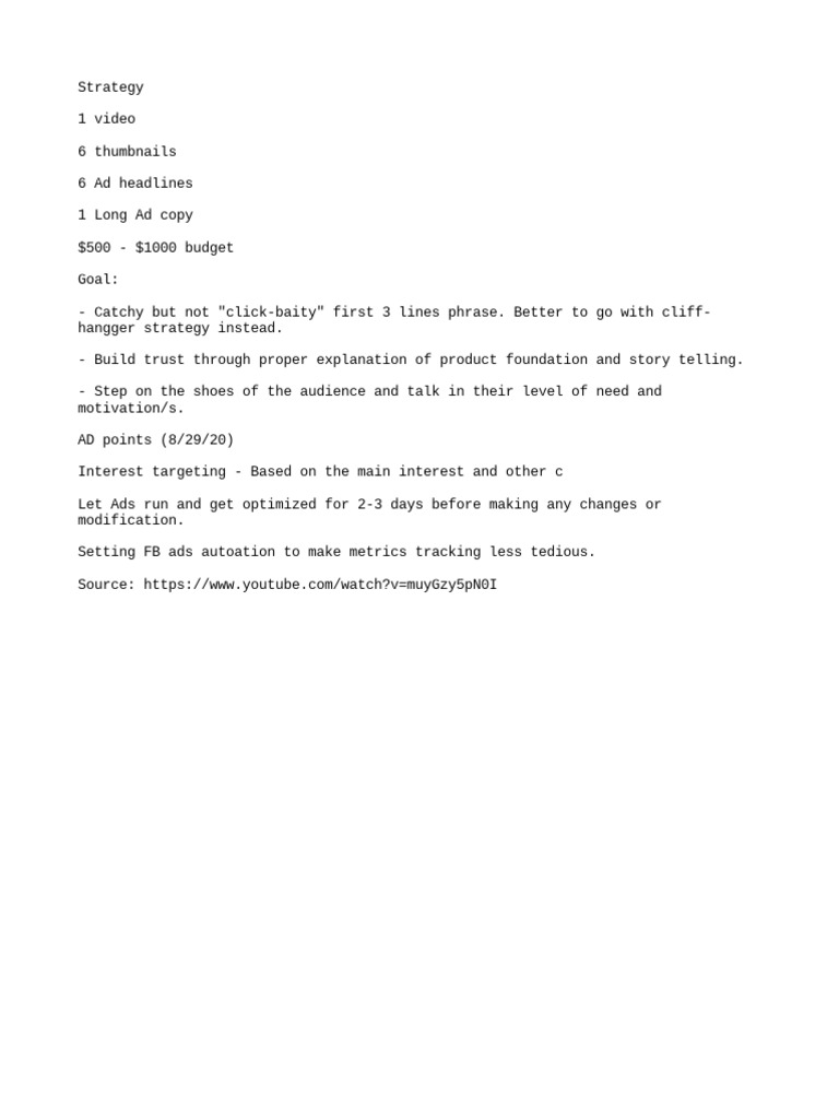 Ad Copy Strategy V2 | PDF
