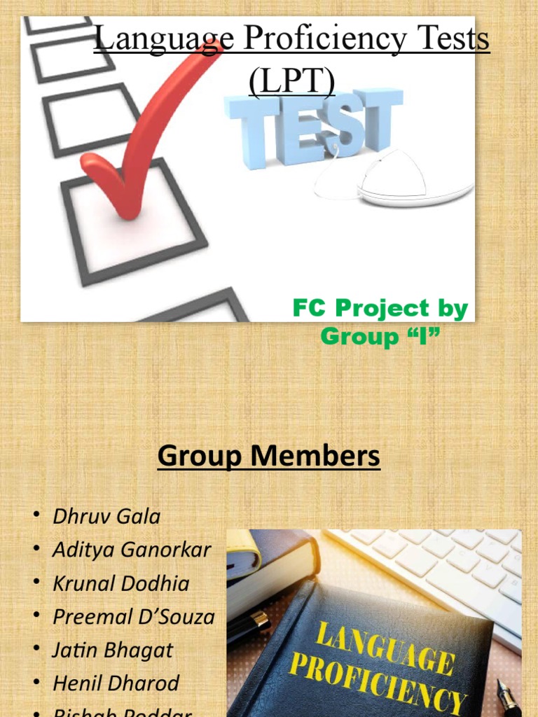 Language Proficiency Tests (LPT) | PDF | International English Language ...