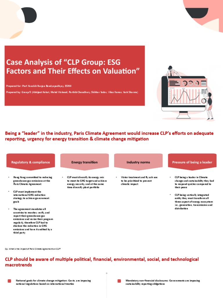 CLP Case - Group 5 | PDF | Valuation (Finance) | Sustainable Energy