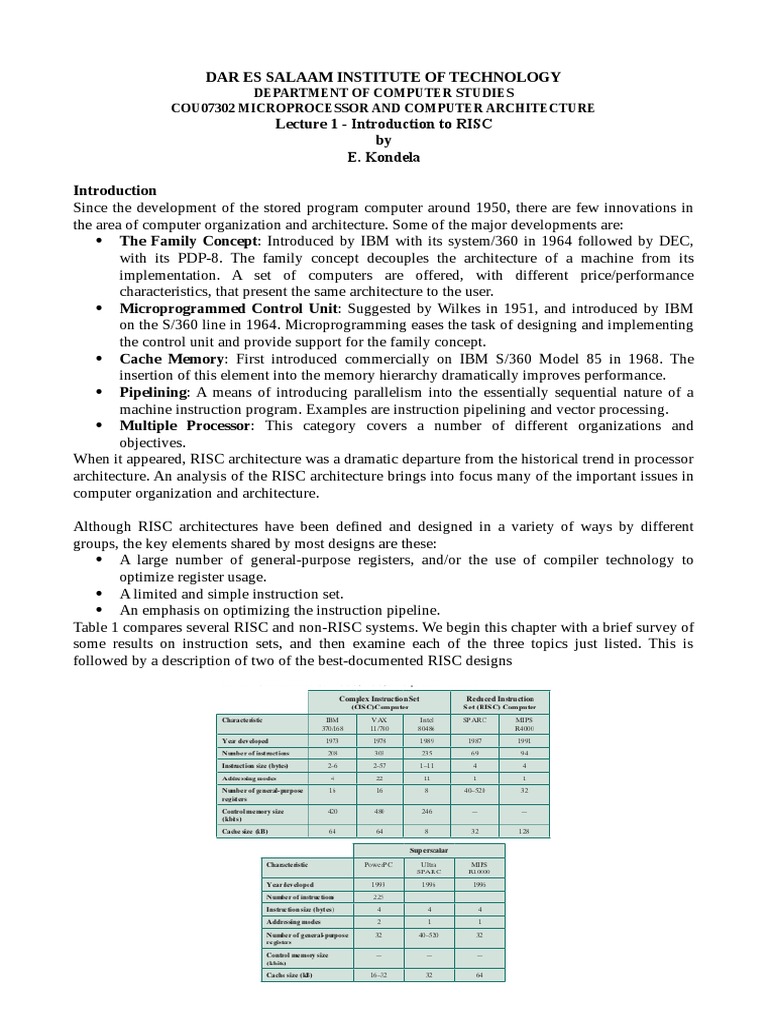 Lecture 6 - RISC | PDF | Subroutine | Central Processing Unit