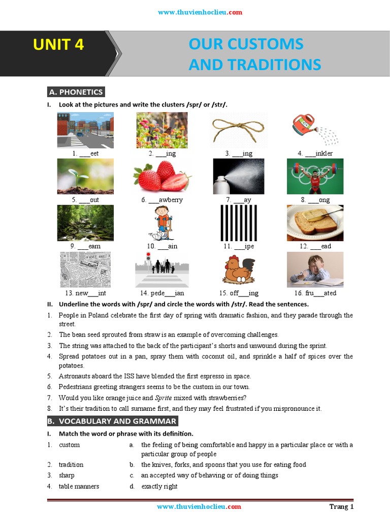 Customs and Traditions in Language Learning | PDF | Dinner | Gift