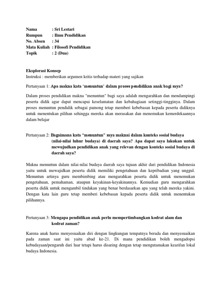 34 - Sri Lestari - Eksplorasi Konsep | PDF