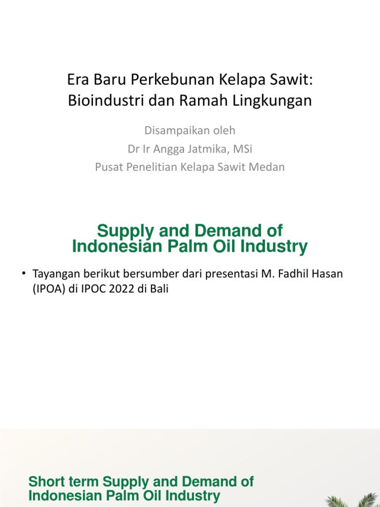 PPKS - Angga Jatmika | PDF | Palm Oil | Climate Change Mitigation
