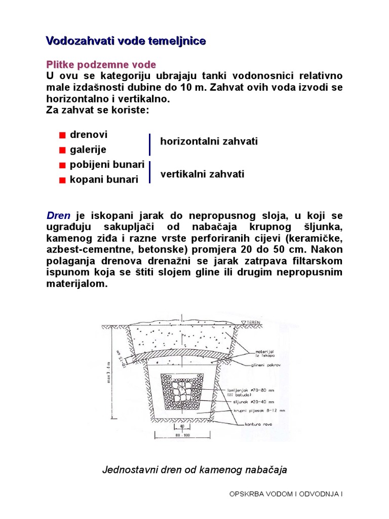 VODOOPSKRBA 05 - Zahvati Vode 2 | PDF