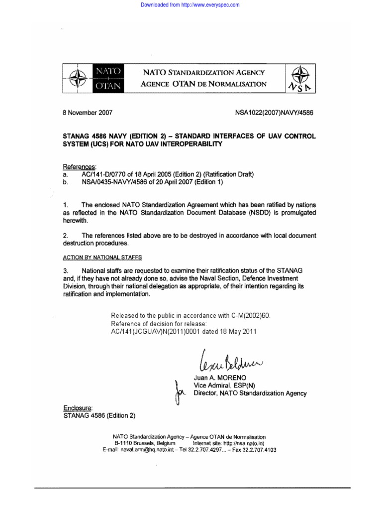 Standard Interfaces of UAV Control System (UCS) for NATO UAV ...