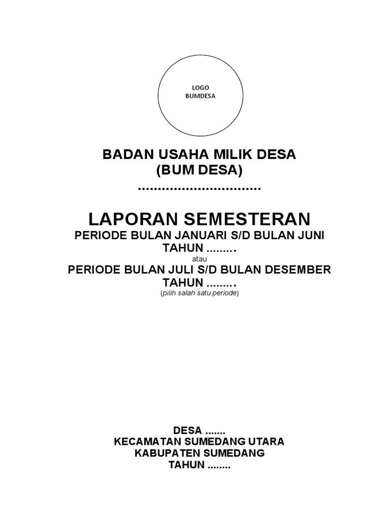Laporan Semesteran Bumdesa Sesuai PP11-2021 & Permendesa 3-2021 | PDF