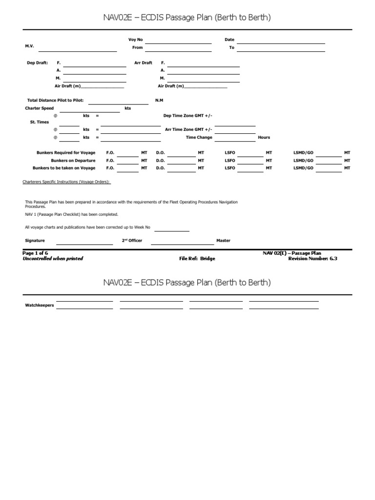 Nav 02e - Ecdis Passage Plan (Berth To Berth) | PDF | Computers