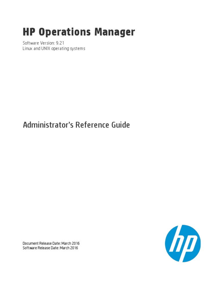HPOM 9.21 AdminRefGuide1 | PDF | Installation (Computer Programs ...