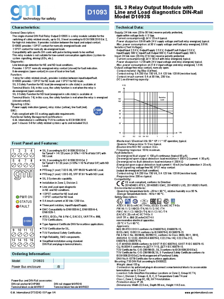 D1093 DTS0242 en | PDF | Relay | Electromagnetism