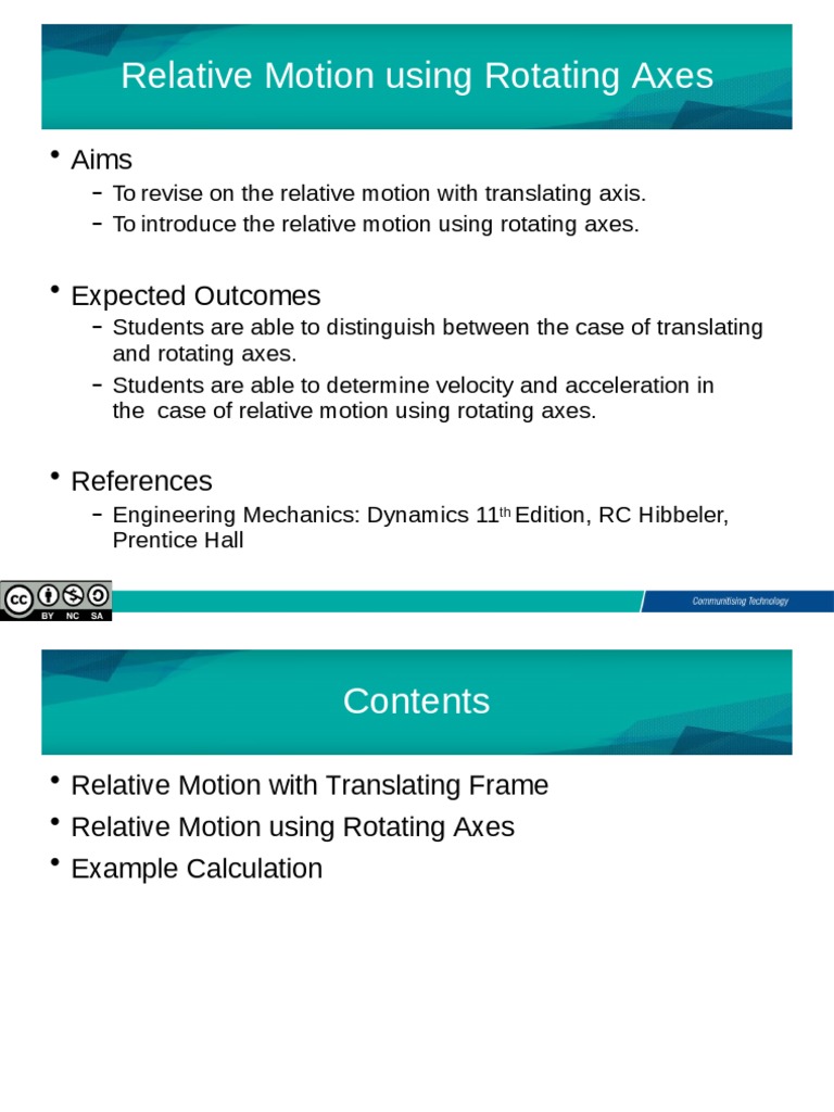 Lecture 16 B Rotating Axes | PDF | Rotation Around A Fixed Axis | Kinematics