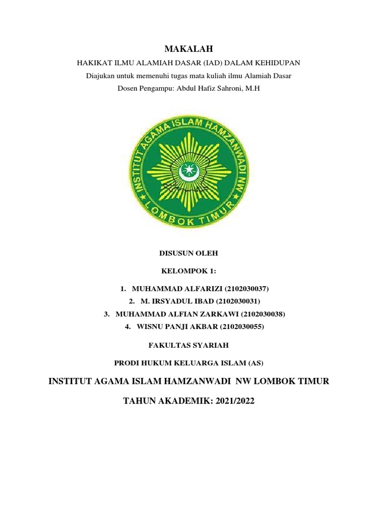 Makalah Ilmu Alamiah Dasar | PDF