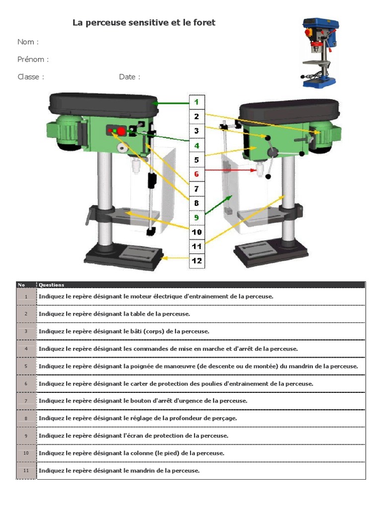 QCM Perceuse Eleve | PDF