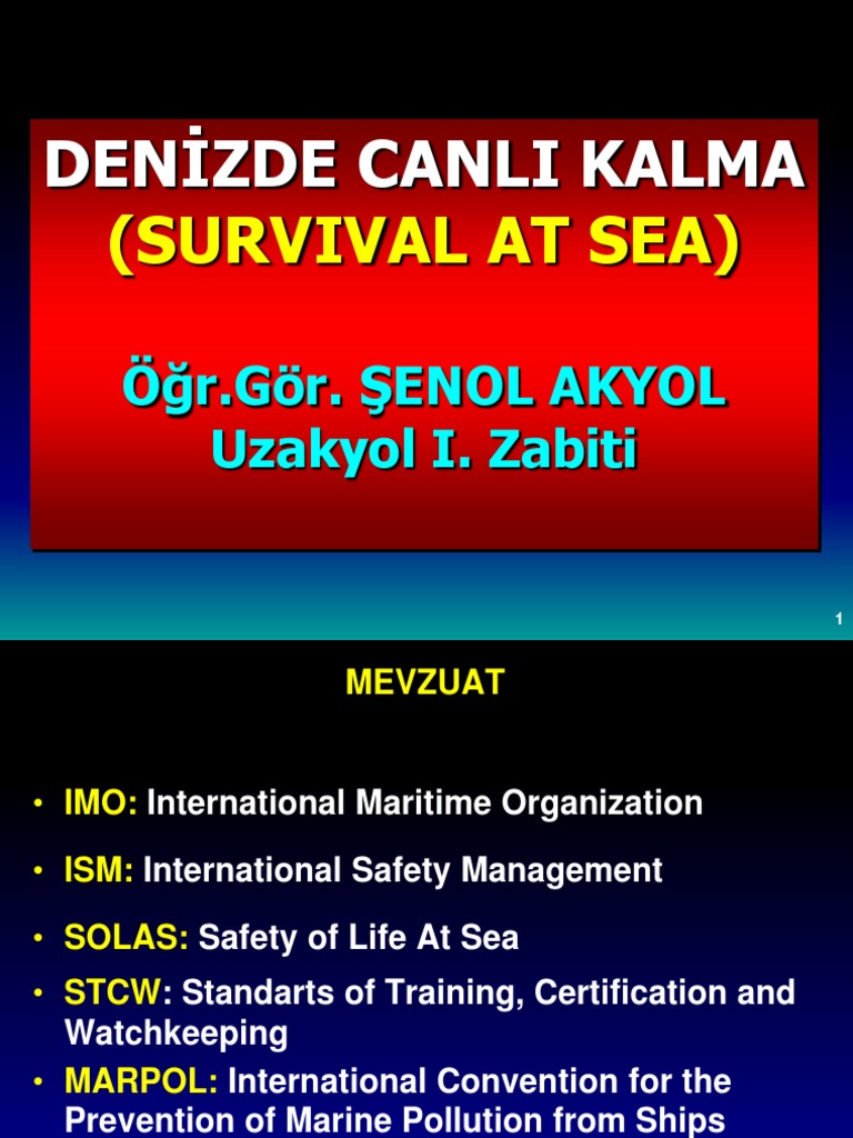 Denizde Canlı Kalma 1 (Survival at The Sea) Şenol Akyol | PDF