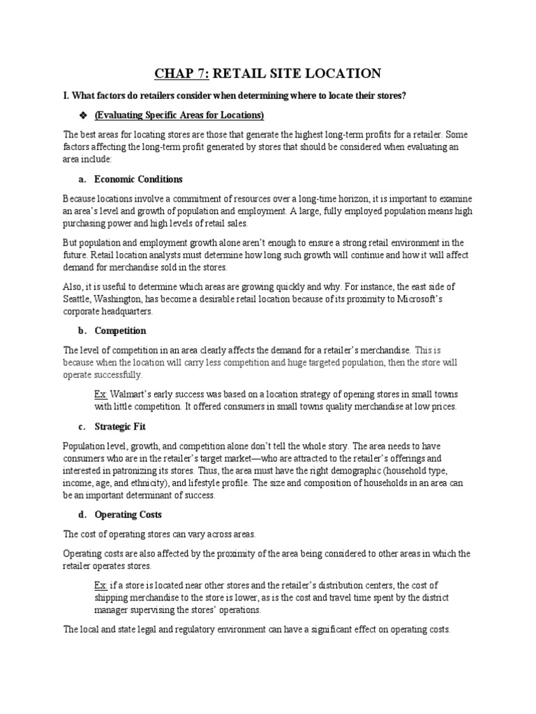 Determining Optimal Retail Store Locations: A Multi-Factor Analysis ...