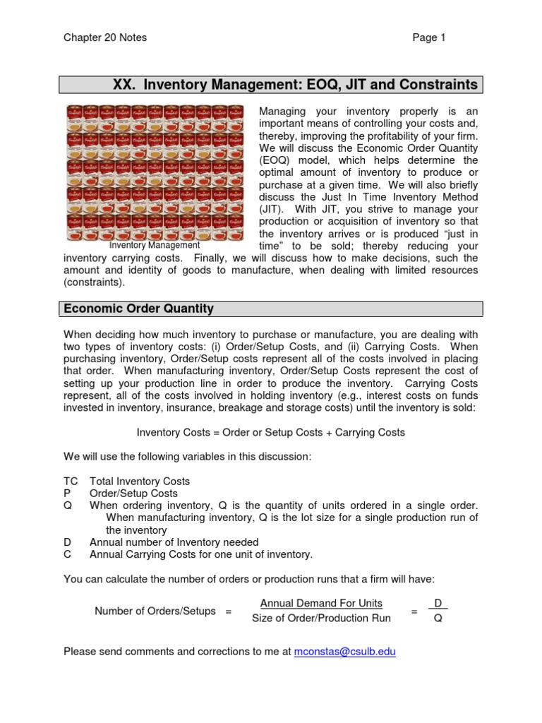 Inventory | PDF | Inventory | Mathematical Optimization