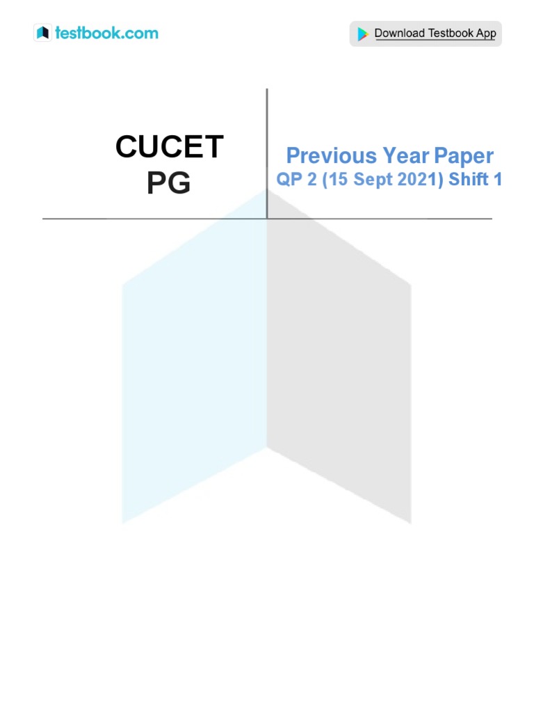 Cucet PG QP 2 (15 Sept 2021) Shift 1 Eng | PDF | Multiple Choice | Tests