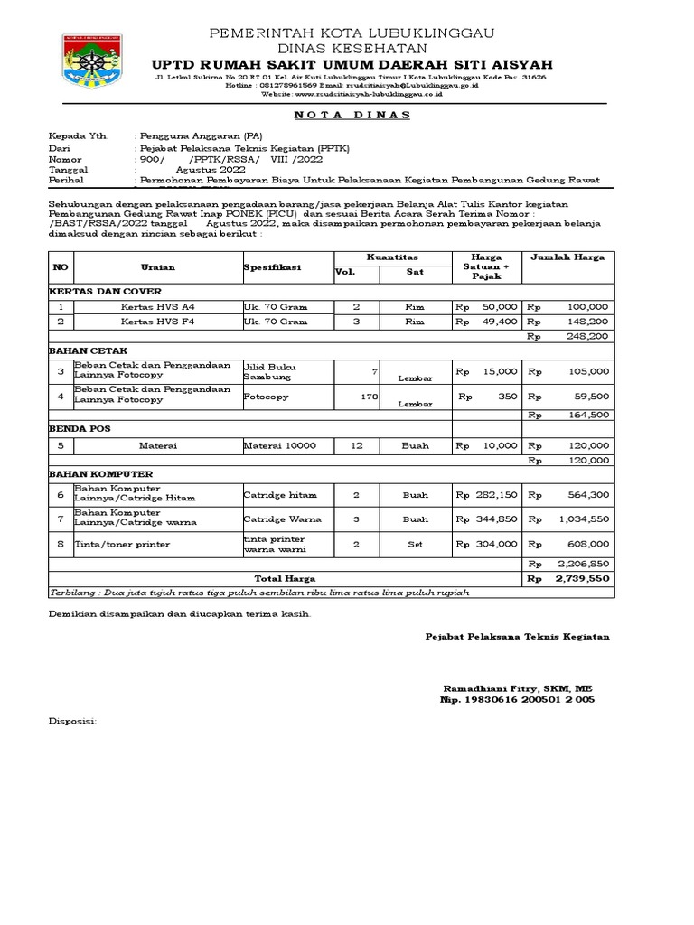 SPJ Pembangunan Gedung Ponek | PDF