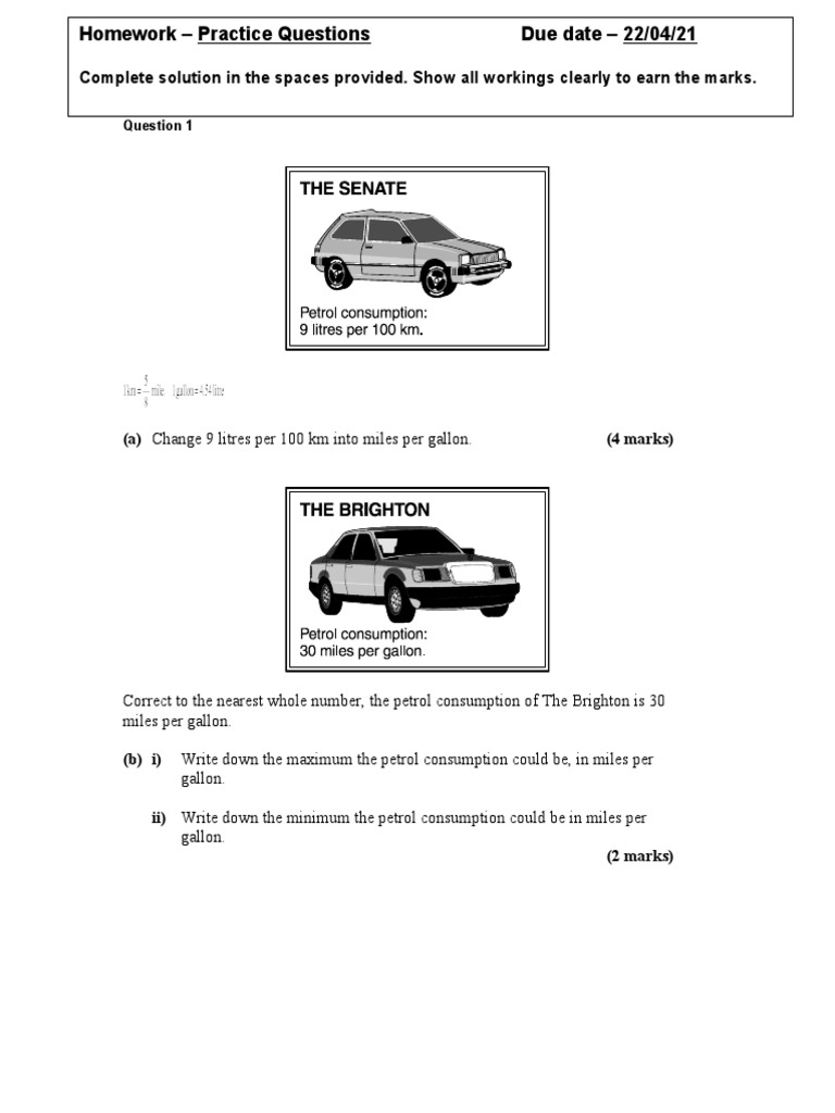 Year10 Homework - Practice Questions | PDF | Significant Figures | Length