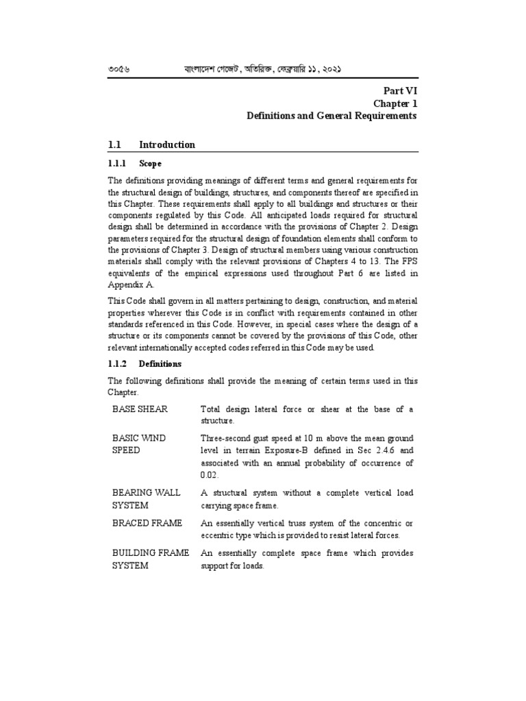BNBC 2020 Structure | Download Free PDF | Wall | Framing (Construction)