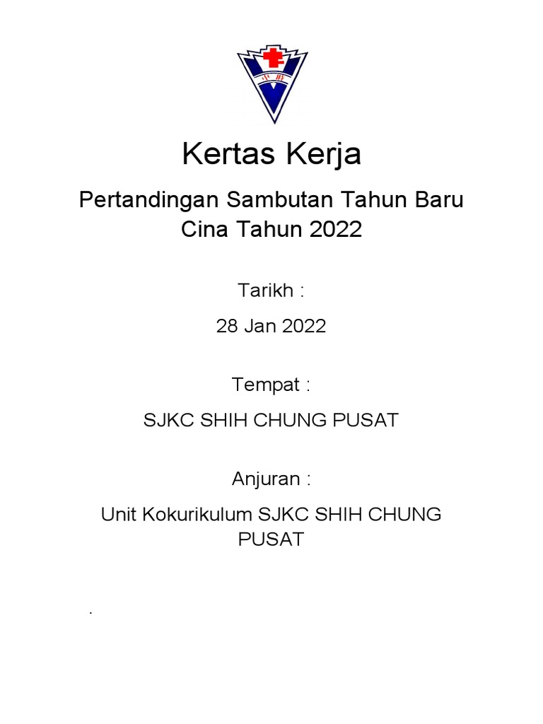 Kertas Kerja Program SambutanTahun Baru Cina 2022 | PDF