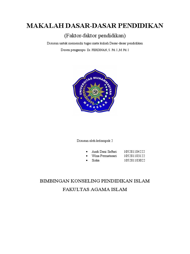 KLP 2 Dasar Pendidikan | PDF | Karier & Perkembangan | Sains & Matematika