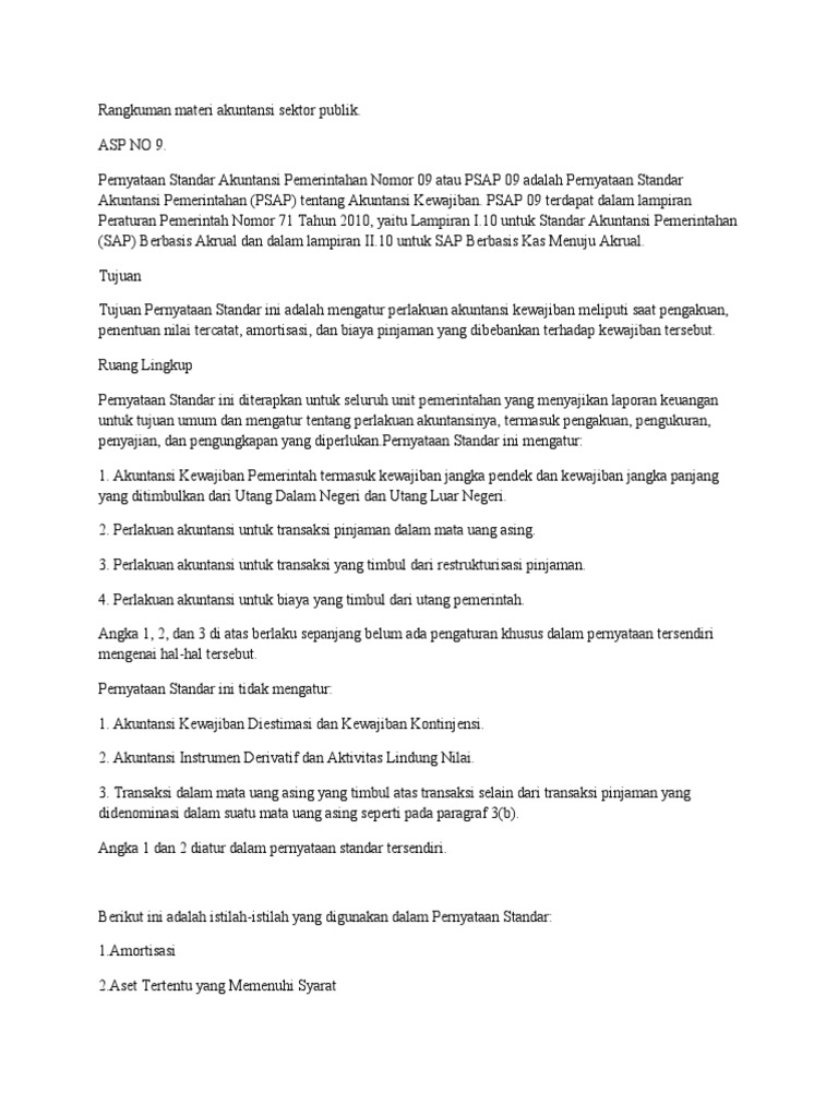 Rangkuman Akuntansi Sektor Publik | PDF