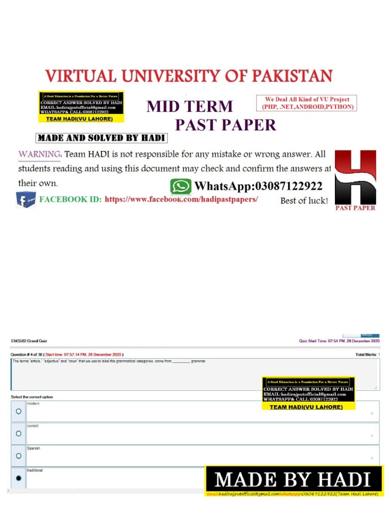 Eng502 Miterm Mcqs 2020 | PDF