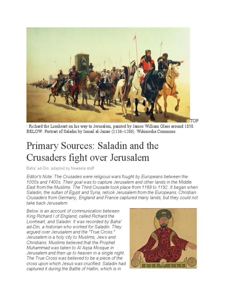 Saladin Richard Letters | PDF | Saladin | Crusades