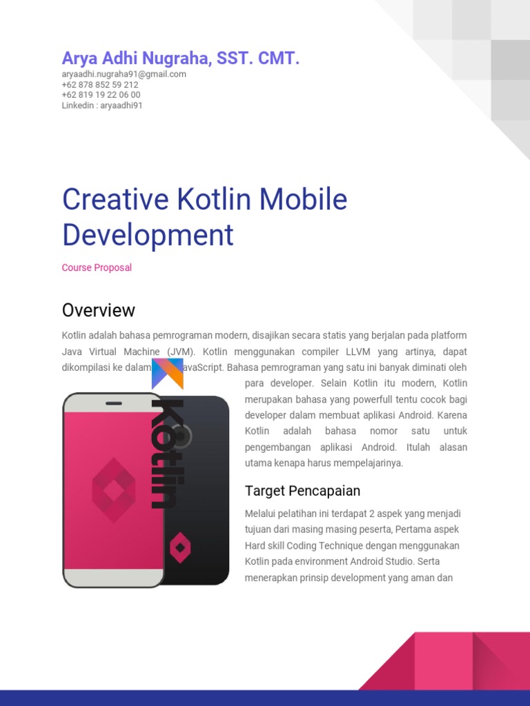 Creative Koltin Mobile Development | PDF