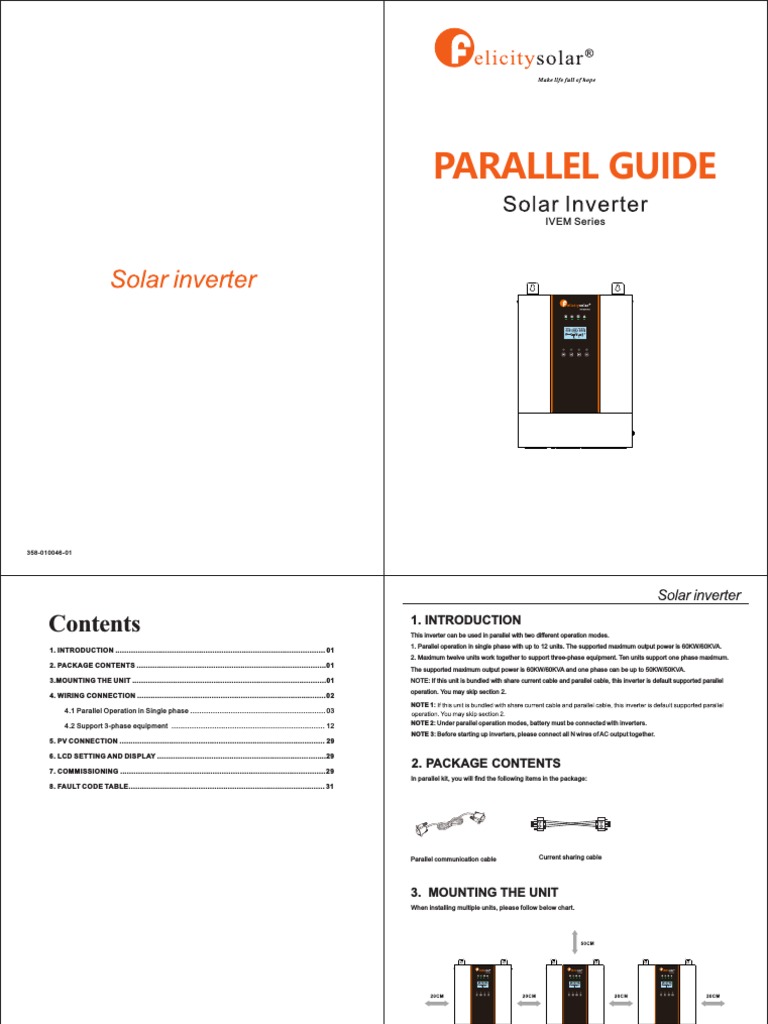 IVEM 并机说明书 | PDF | Power Inverter | Electrical Wiring