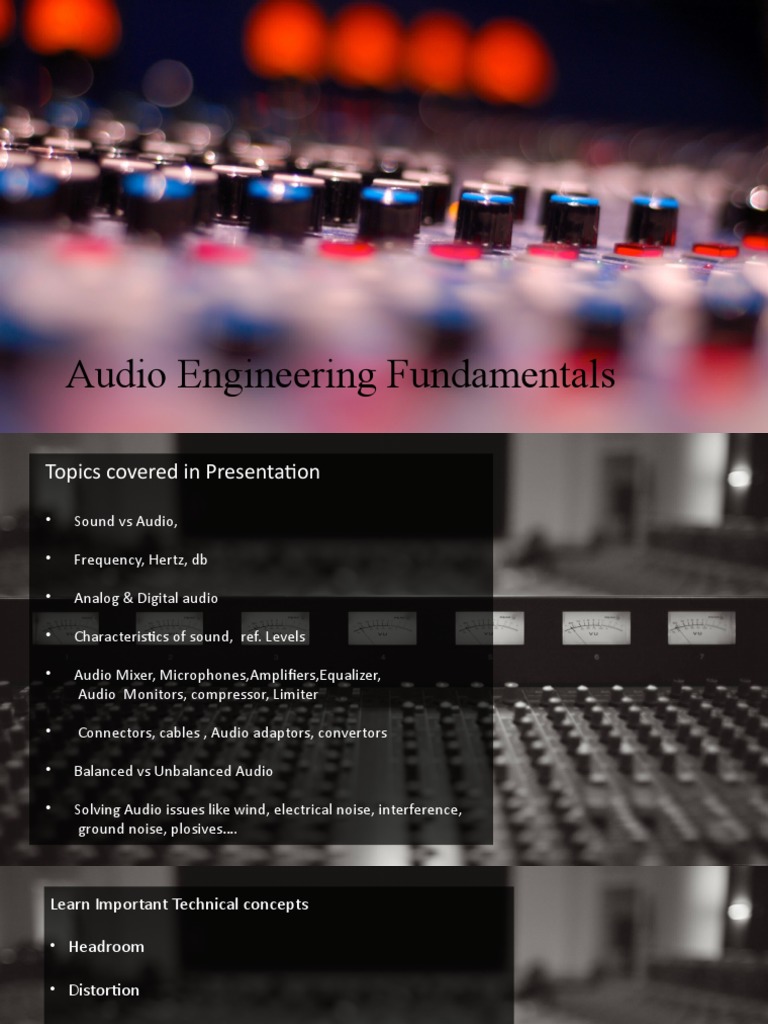 Audio Engineering Fundamentals: Sound, Mixing, Microphones | PDF