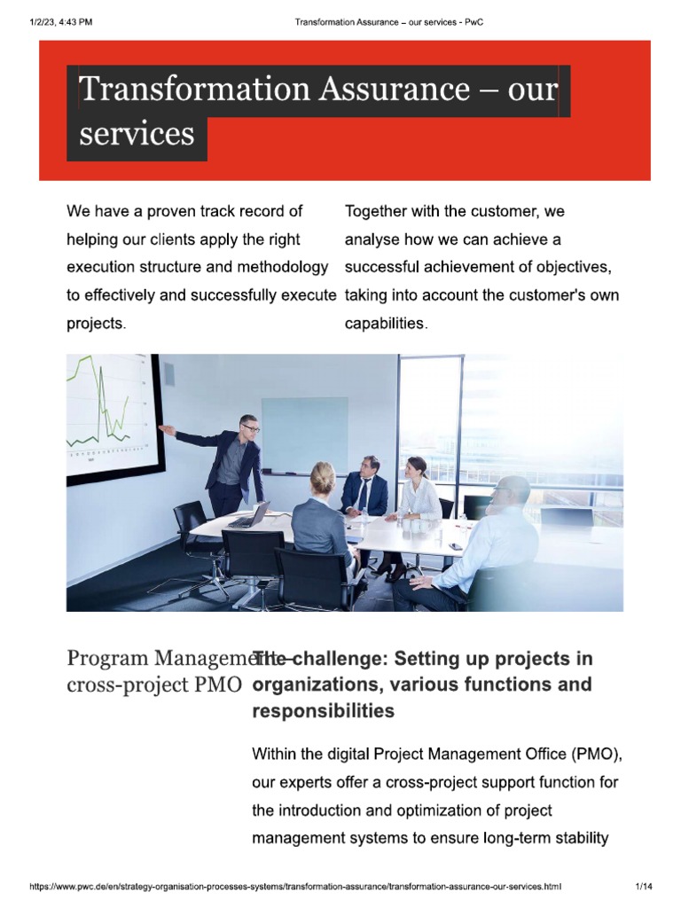 PWC Transformation Assurance Services2 | PDF