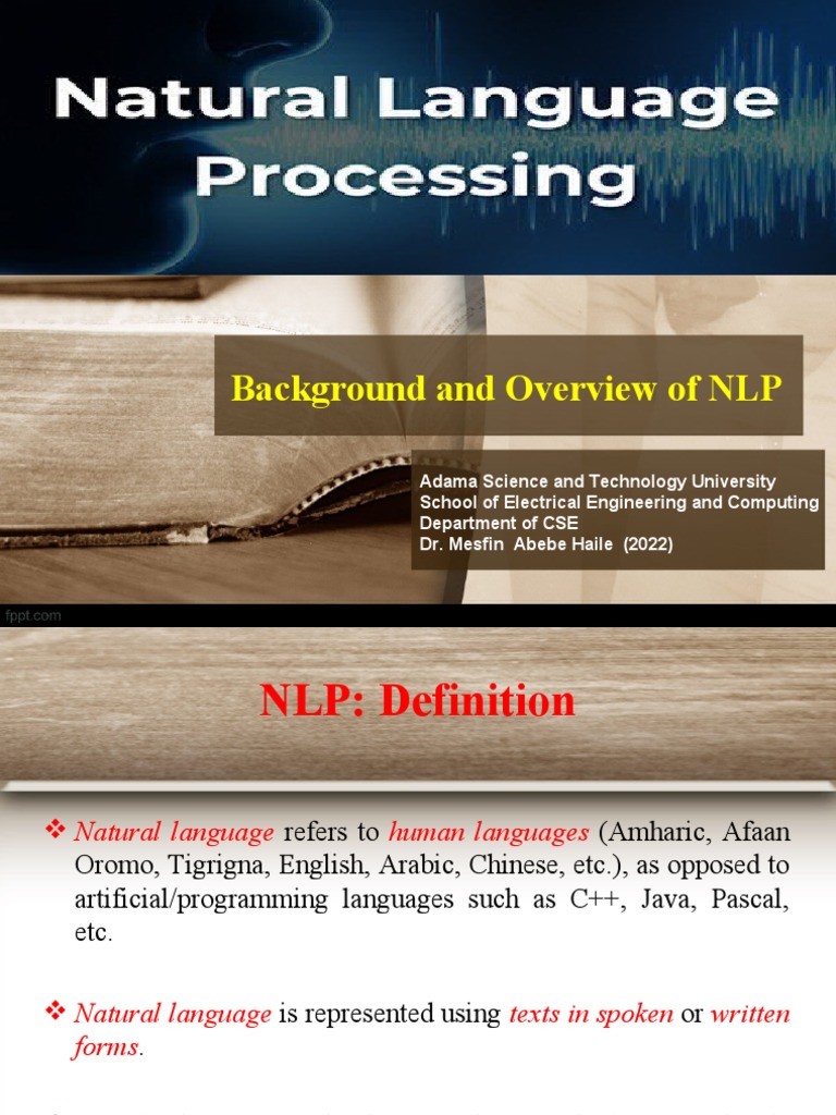 2-Lecture Two - (Back Ground of NLP) | PDF | Morphology (Linguistics) | Parsing