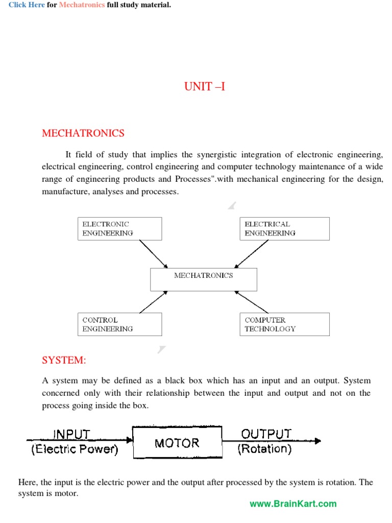 061 - ME8791, ME6702 Mechatronics - Notes | PDF | Microprocessor | Inductor