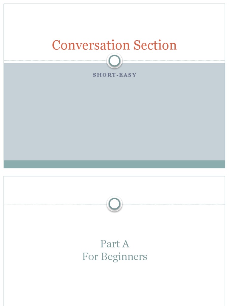 Conversation Section | PDF