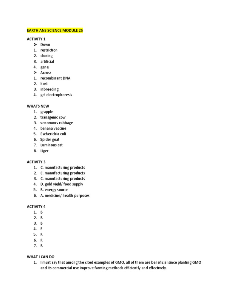 Genetic Engineering and GMOs Overview | PDF | Genetically Modified ...
